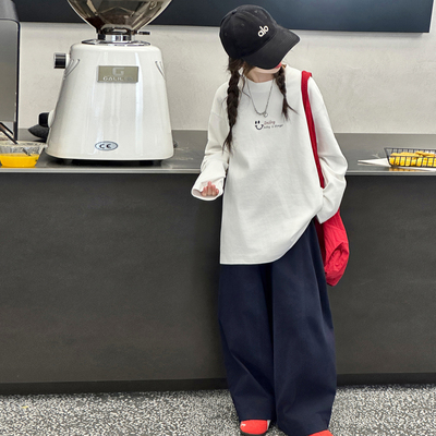 笑脸女童T恤儿童长袖打底衫