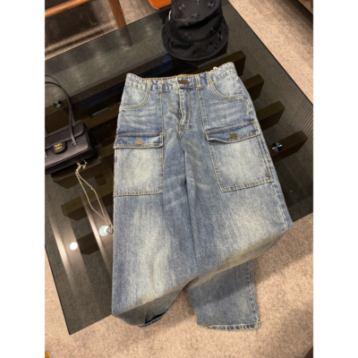 EN ENING | m*u风格工装大口袋水洗牛仔长裤 EN2630