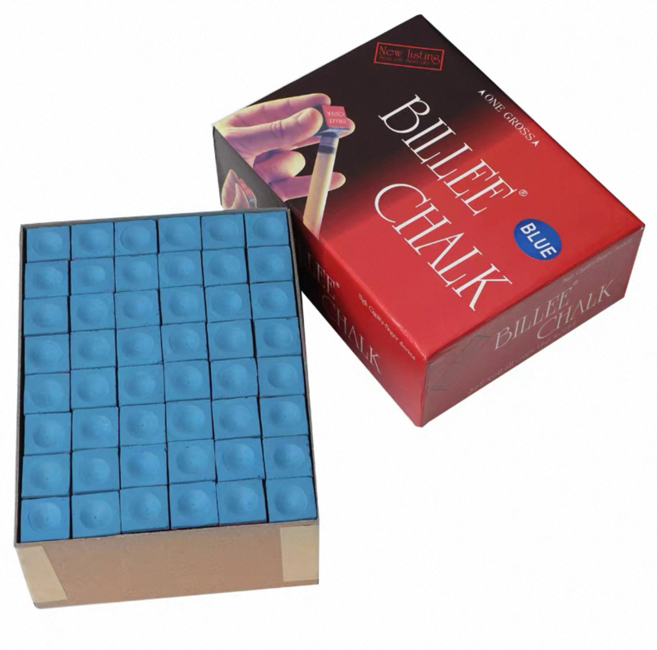 BILLEE比力巧克粉5A蓝色油性枪粉球房台球厅用品进口粉质细腻