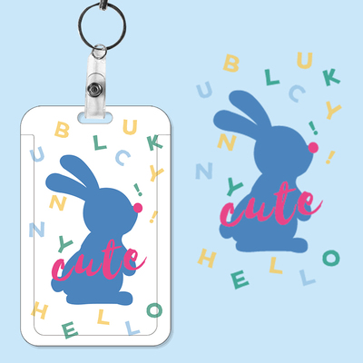 优和Pumzika原创蓝白兔子卡套