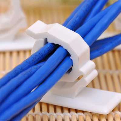 KM535 KM536理线器 免钉集线器 绕线器 粘胶式电线夹固定夹固线器