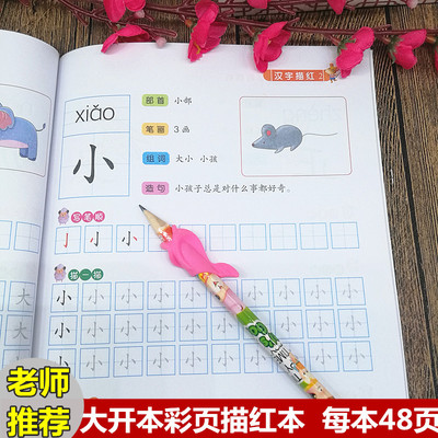 笔顺基础彩页大本学前班练字帖