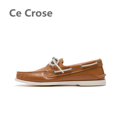 cecrose英伦乐福帆船鞋手工缝制