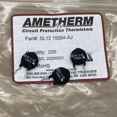 SL12-15004原装15欧4A直径12mmNTC热敏电阻SL1215004电路保护