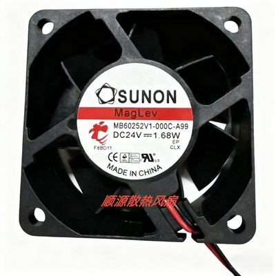SUNON建准 MB60252V1-000C-A99 6025 6CM 24V变频器 磁浮轴承风扇