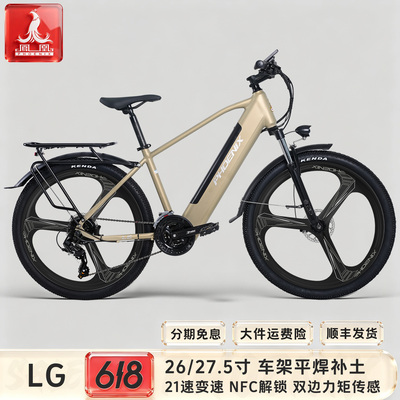 凤凰LG电动助力山地车