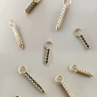 CHESNOW小众钻石耳环坠黑钻