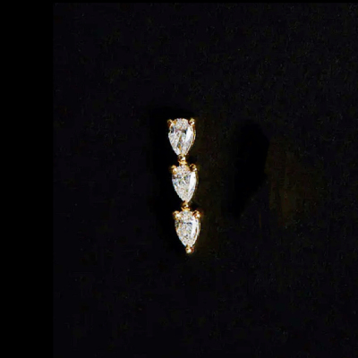 CHESNOW小众高级感18K金钻石耳钉