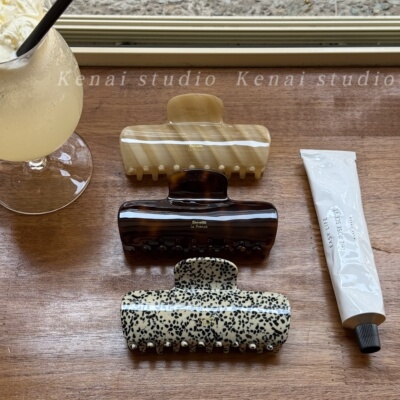 韩国进口France老钱风醋酸抓夹