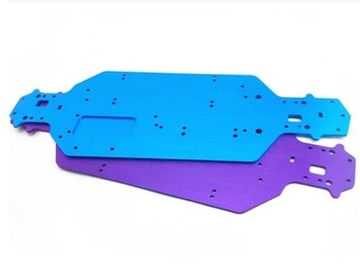 HSP 94123 铝合金升级金属底盘 底板3MM厚 03001配件 漂移车底板