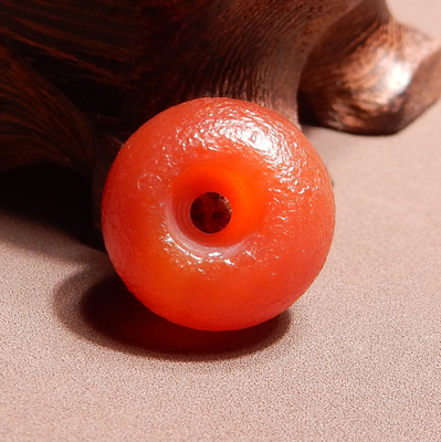 方言柿红玛瑙大孔道DIY百搭配饰