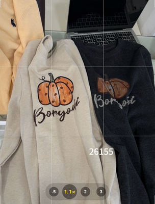 ONE休闲复古印花南瓜弹力显瘦保暖宽松中长款长袖T恤打底衫女款冬