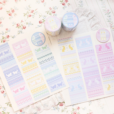 少女志原创可书写胶带费尔岛手帐贴纸拼贴素材备忘计划留言离型纸