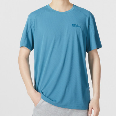 JackWolfskin狼爪绿色短袖T恤男夏健身训练运动服5819134 5823292