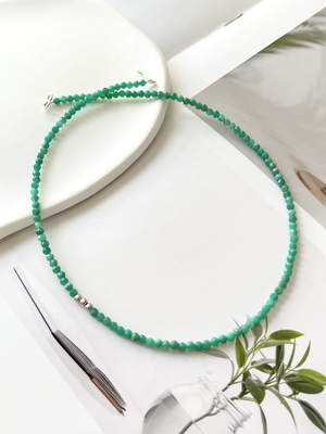 VerGem原创设计天然天河石项链女chokerS925银轻奢小众锁骨颈链