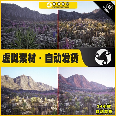 UE4 Mountains & Meadows I Outdoor Environment 山脉草地4.27