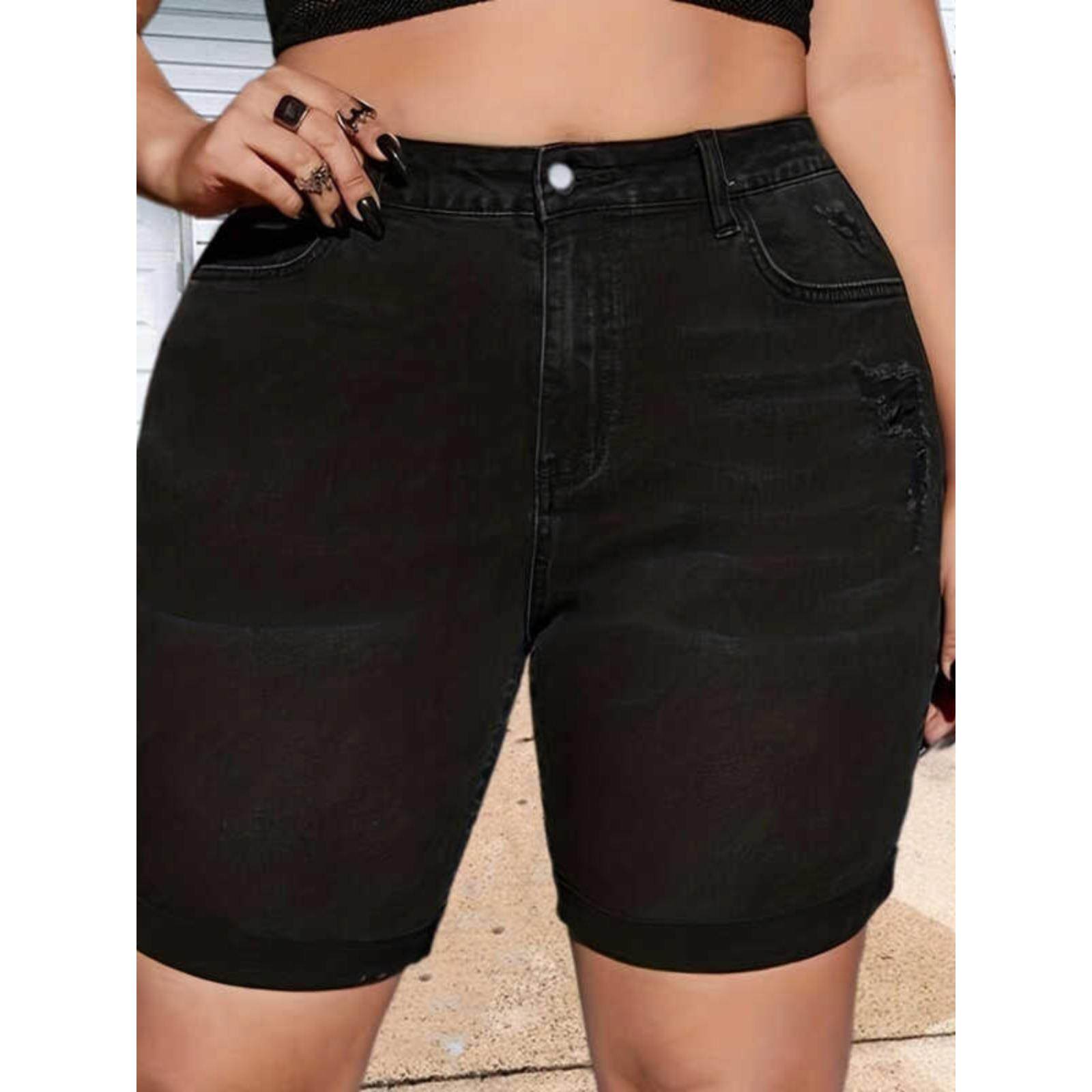 2024 Fashion jeans women trousers elastic ladies short pants