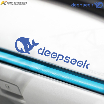 deepseek人工智能AI汽车贴纸车窗门把手灯眉车身装饰贴反光贴