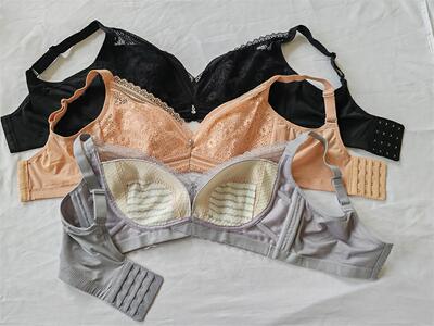 薄款无钢圈大胸显小DE杯文胸内衣