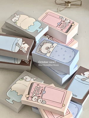 pupuhome【pupu原创迷你便签】记录生活主题手帐素材可爱小板砖