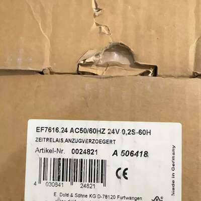 （议价）多德Dold时间继电器 EF7616.24 AC50/6
