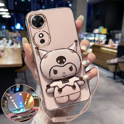 适用华为荣耀play10c手机壳NIC一AN00保护硅胶套5g全包防摔软壳honor可爱库洛米女nlc卡通新款c5g带支架镜子