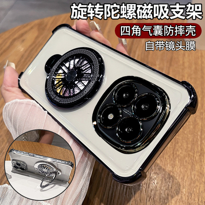 适用小米pocom8手机壳poco m8海外国际版透明保护软硅胶套5g带镜头膜四角全包气囊防摔85g男女新款高级感支架