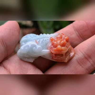 手链4513霸王翡翠貔貅手链手串玉石皮丘天然A货纯手工招财精雕