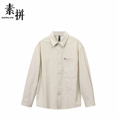 素拼男装2025冬季新款长袖衬衫潮牌时尚百搭SPACS557061AM