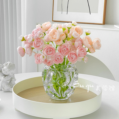 出口品质水晶球玻璃透明小花瓶