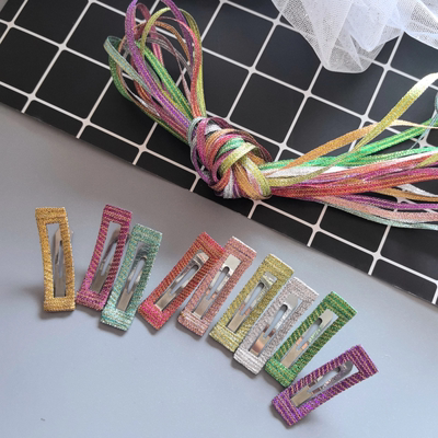 韩国进口5mm彩色双面葱带手工diy绕掰掰夹碎发夹丝带宠物夹材料