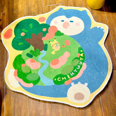 精灵宝可梦口袋妖怪可爱超极巨化卡比兽皮卡丘毛绒地毯吸水地垫