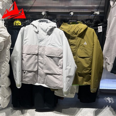 耐克男装2026春季ACG防风拒水冲锋衣宽松连帽棉服外套 FV8682-097