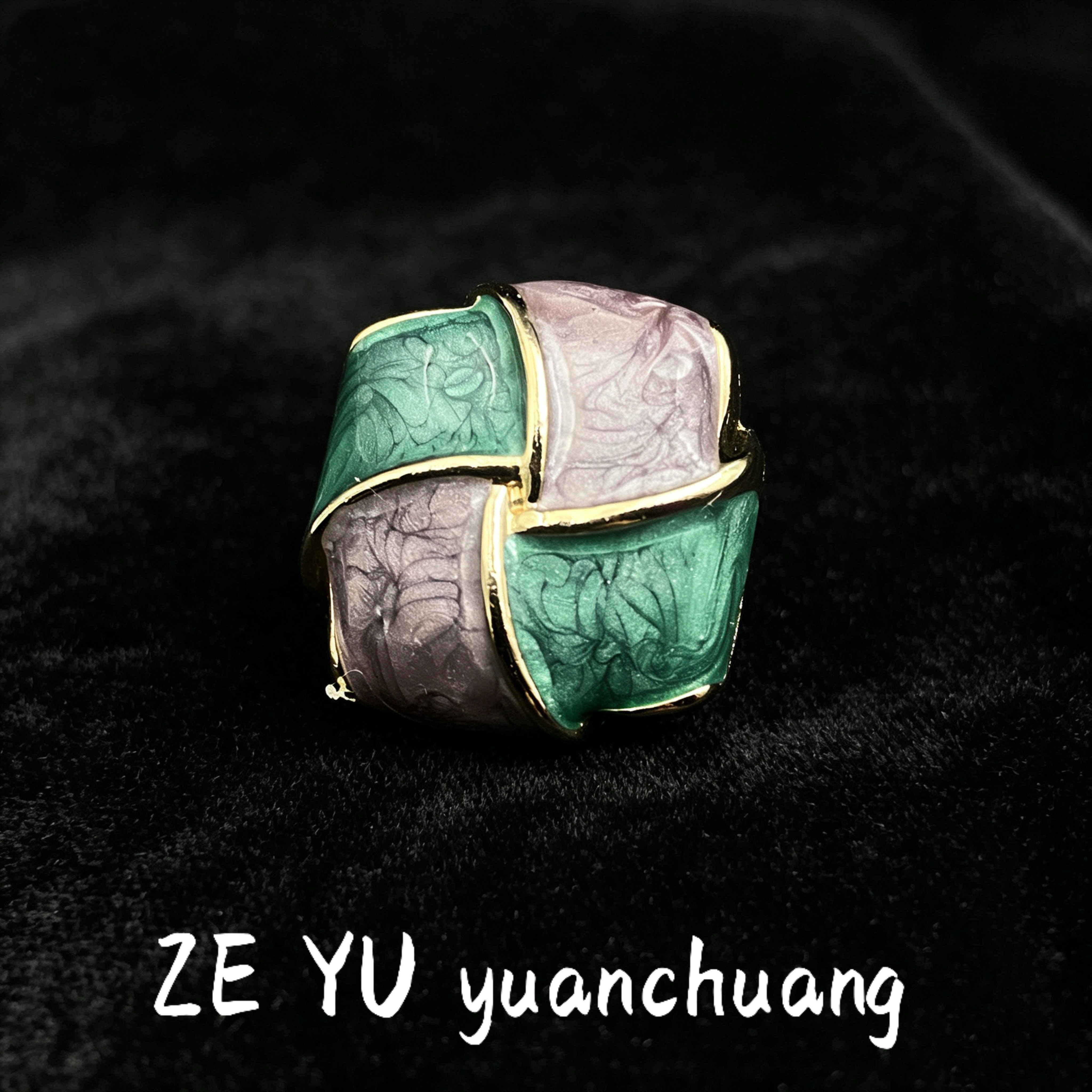 欧美复古珐琅彩几何金属磁吸胸针防走光神器女领扣磁吸扣胸花配饰