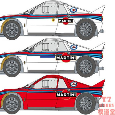 SHUNKO模型水贴1/24 Martini 037 1983-85 配长谷川 D504