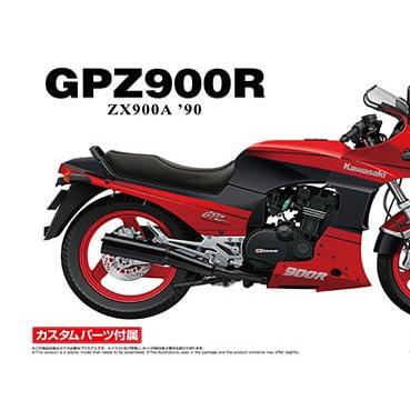 青岛社1/12摩托拼装模型Kawasaki ZX900A GPZ900R Ninja 90 06709