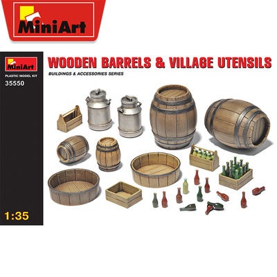 MiniArt 1/35 木桶与村庄用具 拼装模型 35550