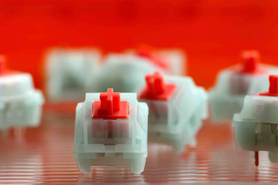 珊瑚海轴 Coral Sea Switch 机械键盘轴体五脚线性轴开关手工润滑