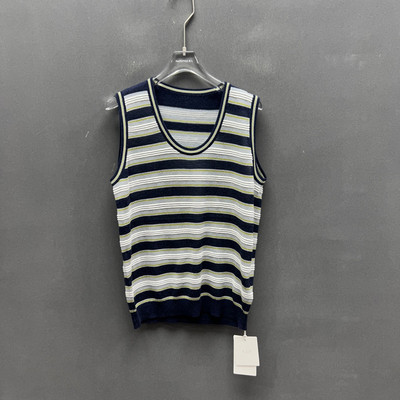 欧洲站2026夏U领修身针织背心女