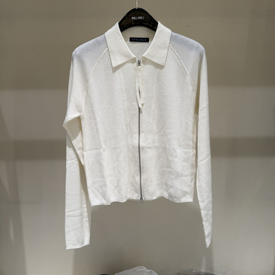 欧洲站2026春翻领双拉链针织开衫