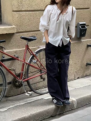 SALE 原268韩国代购 riveroom 新款衬衫上衣纯色简约清新