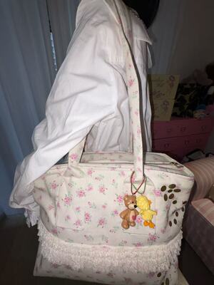 Another Hill 春日碎花蕾丝帆布包 大容量 四季可背！