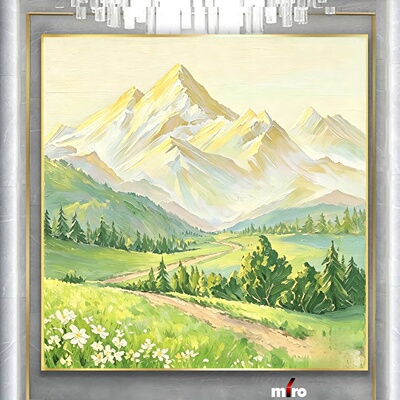 现代简约日照金山客厅装饰画
