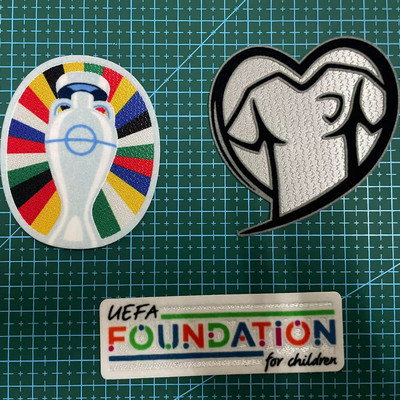 2024欧洲杯臂章各球队FOUNDATIO 爱心章 植绒烫印