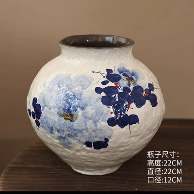 景德镇手工花盆花器家居茶室简约高档摆件Y8120A2