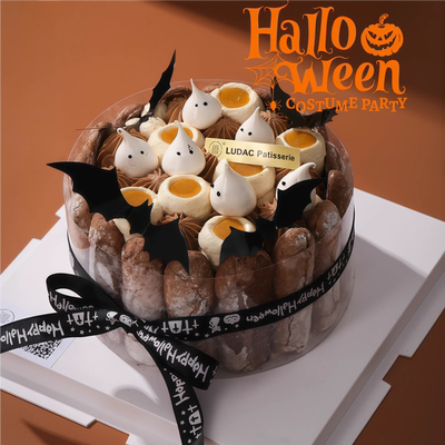 万圣节蛋糕装饰节日气氛丝带紫色黑色南瓜图包装带礼物盒丝带绸缎