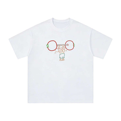 短袖美式薄款印花中性T恤