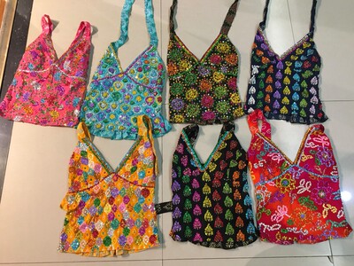 摩洛哥钉珠吊带刺绣吊带