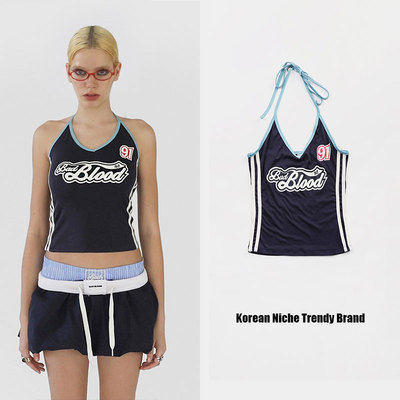 badblood吊带背心挂脖式纯欲上衣