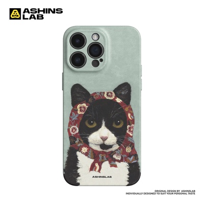 猫咪小黑 适用苹果17ProMax软壳iPhone16华为mate70p精孔磨砂小米14p小众不撞壳14全包P50趣味可爱亮面防摔15